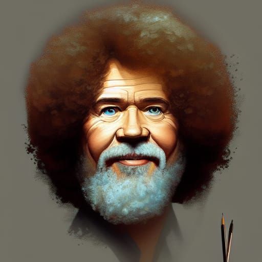 Bob Ross - AI Generated Artwork - NightCafe Creator