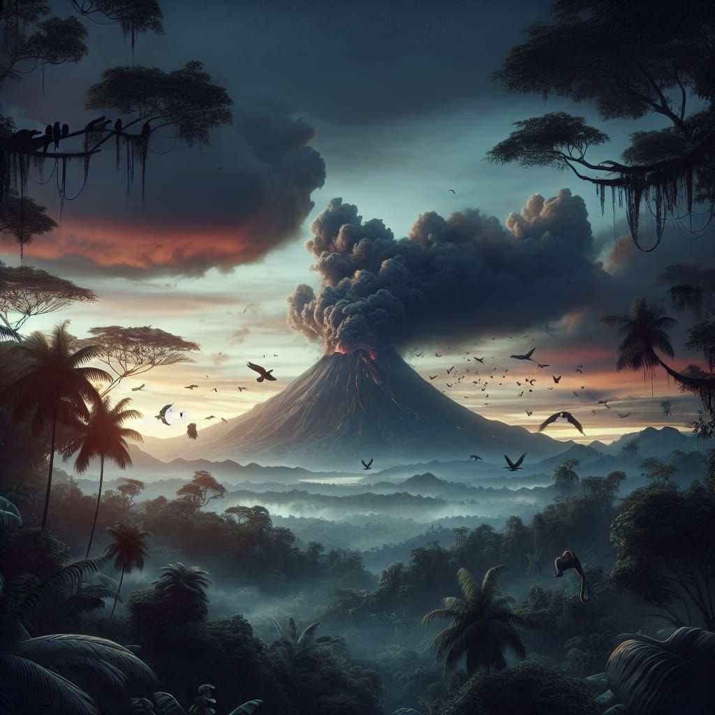 The eruption - AI Generated Artwork - NightCafe Creator