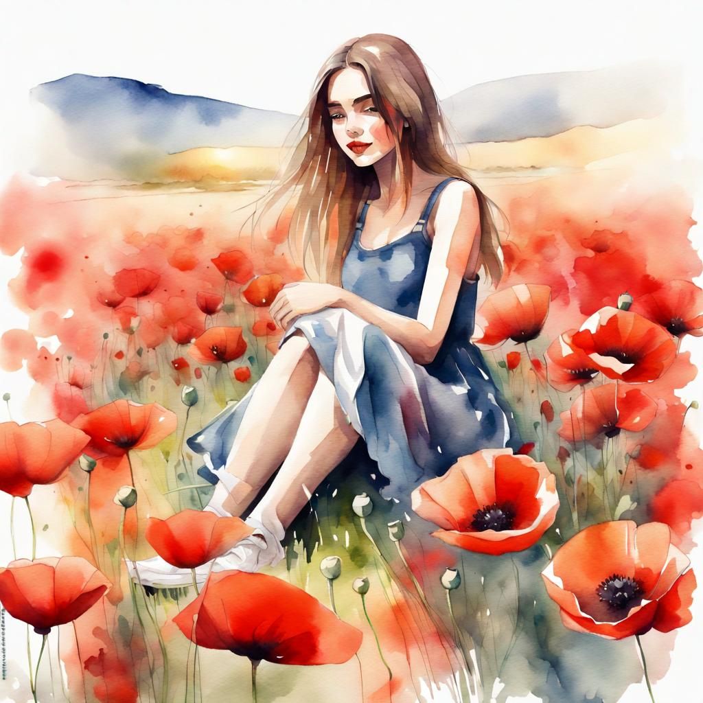 Poppies - AI Generated Artwork - NightCafe Creator