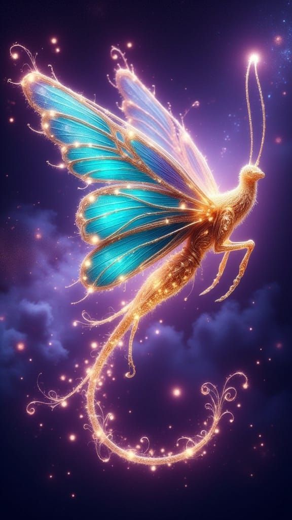 In a magical display of light and motion, a mechanical butterfly with ...