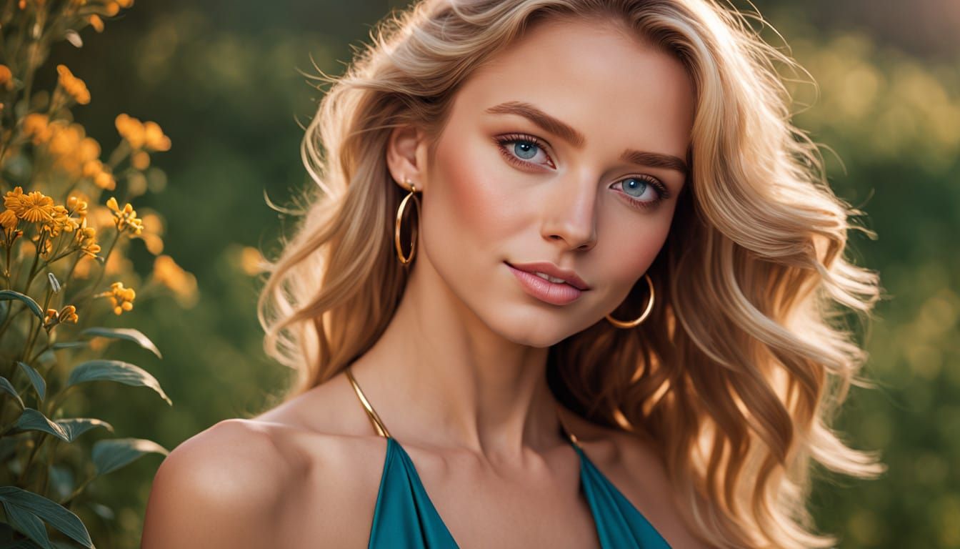 An exquisite high-resolution portrait of a stunning Swedish supermodel ...