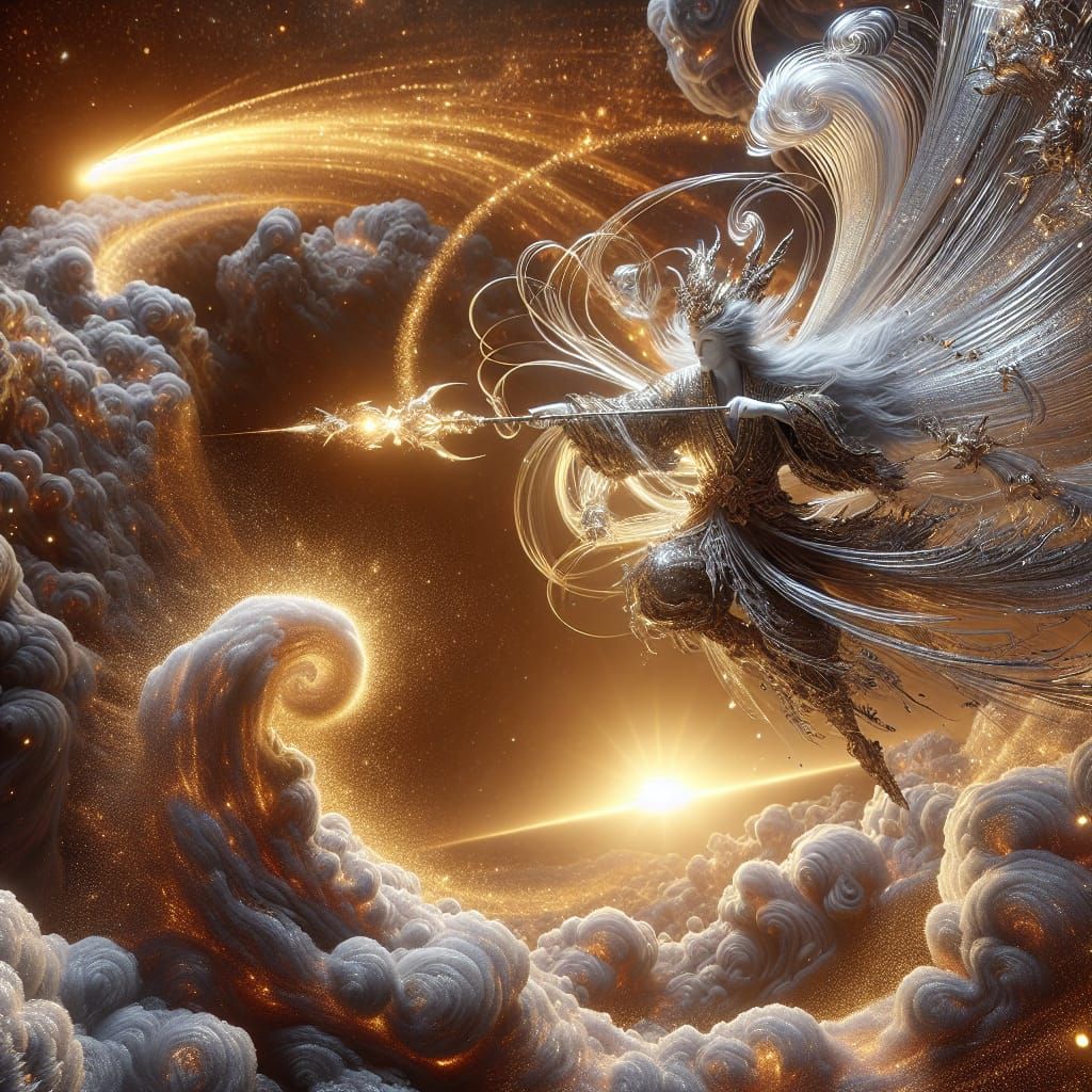 Jedi warrior - Ethereal Warrior in Celestial Combat, in Phot...