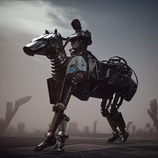 Mech horse. - AI Generated Artwork - NightCafe Creator