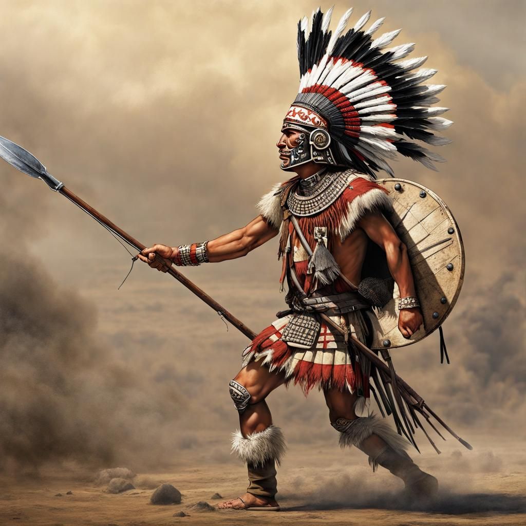 Aztec Elite Pikeman - AI Generated Artwork - NightCafe Creator
