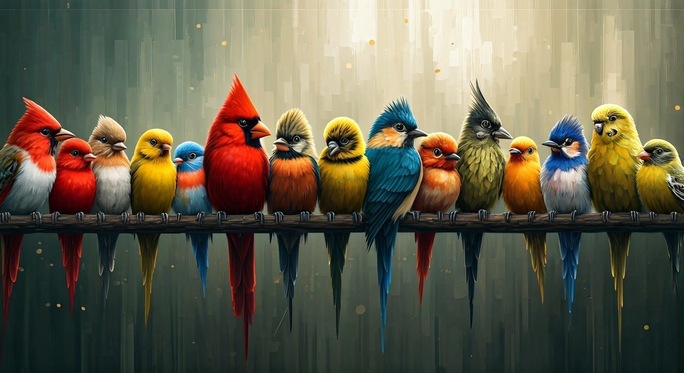 Birds of *Every* Feather, huddled together