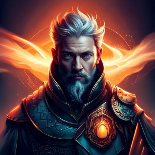 A high quality portrait of a cyborg male wizard - AI Generated Artwork ...