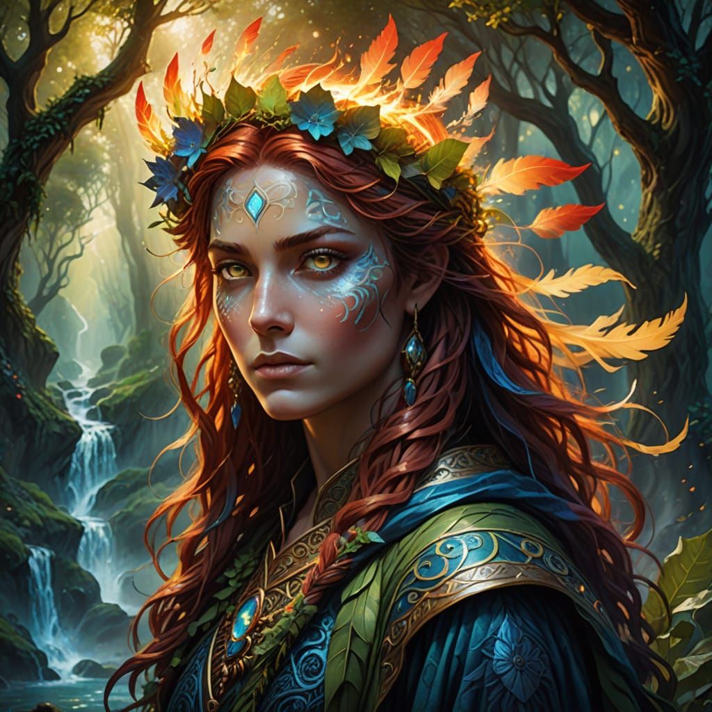 Sturdy Goddesses and Elemental Beings Unite in Vib... - AI Art