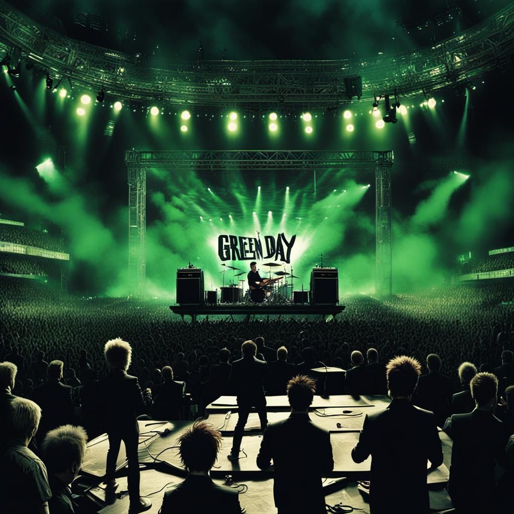 Green Day Concert - AI Generated Artwork - NightCafe Creator