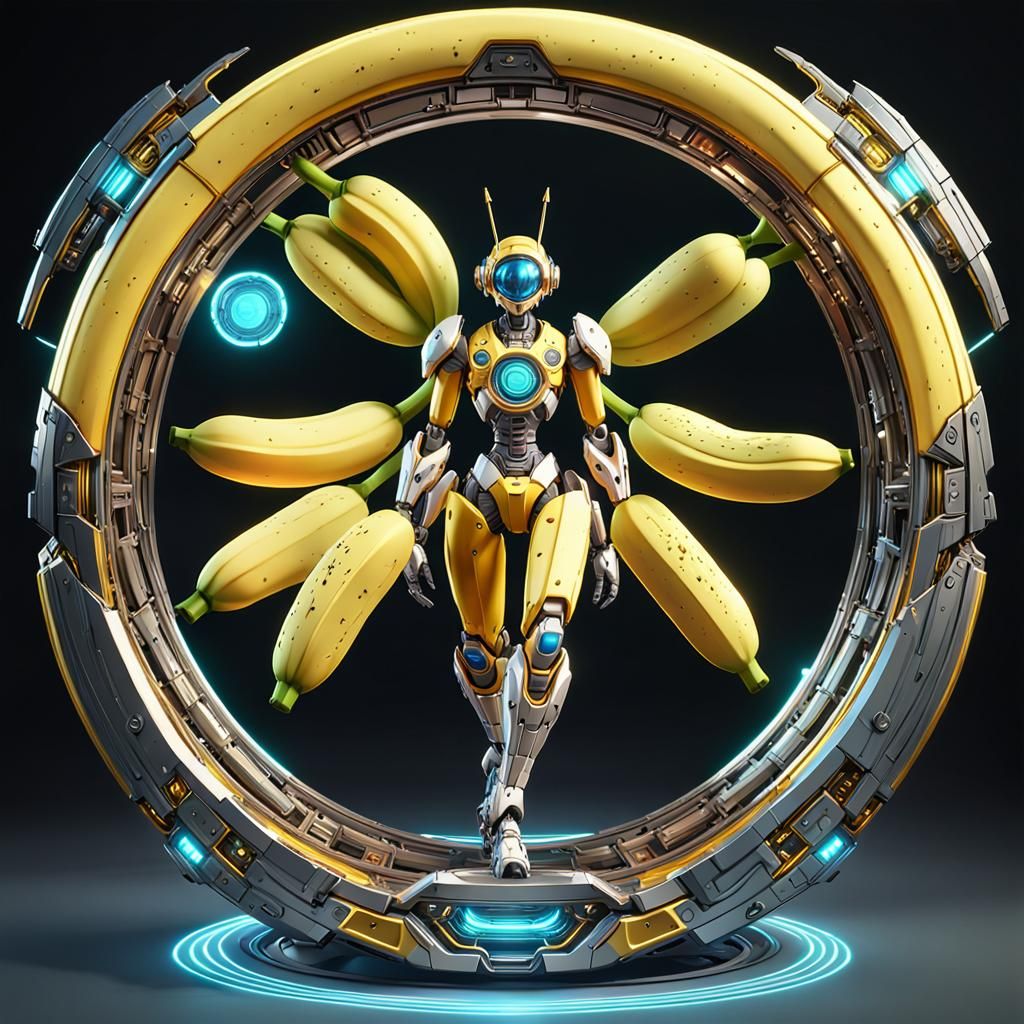 Banana robot - AI Generated Artwork - NightCafe Creator