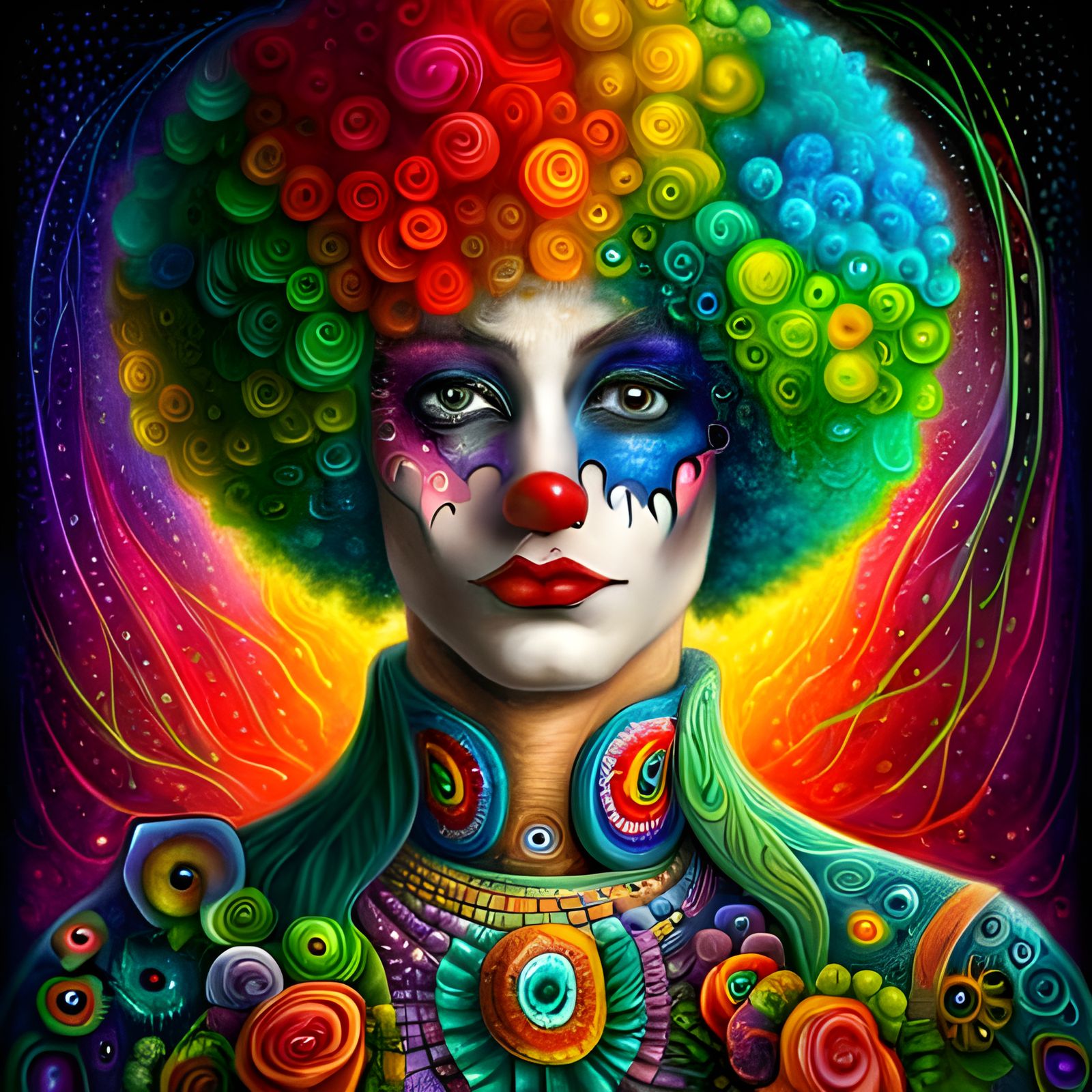 Cosmic Clown - AI Generated Artwork - NightCafe Creator