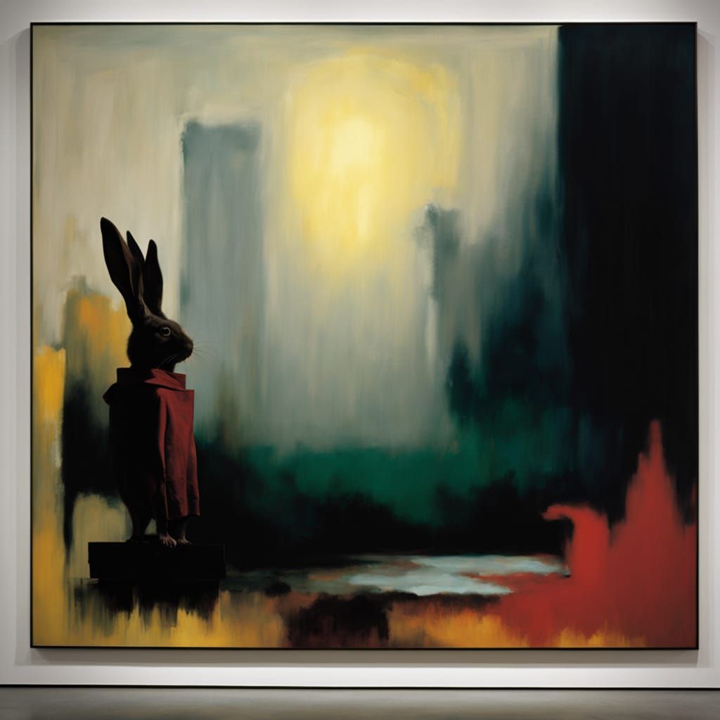 Surrealist Masterpiece: Rabbit Triumphant in Ephem... - AI Art