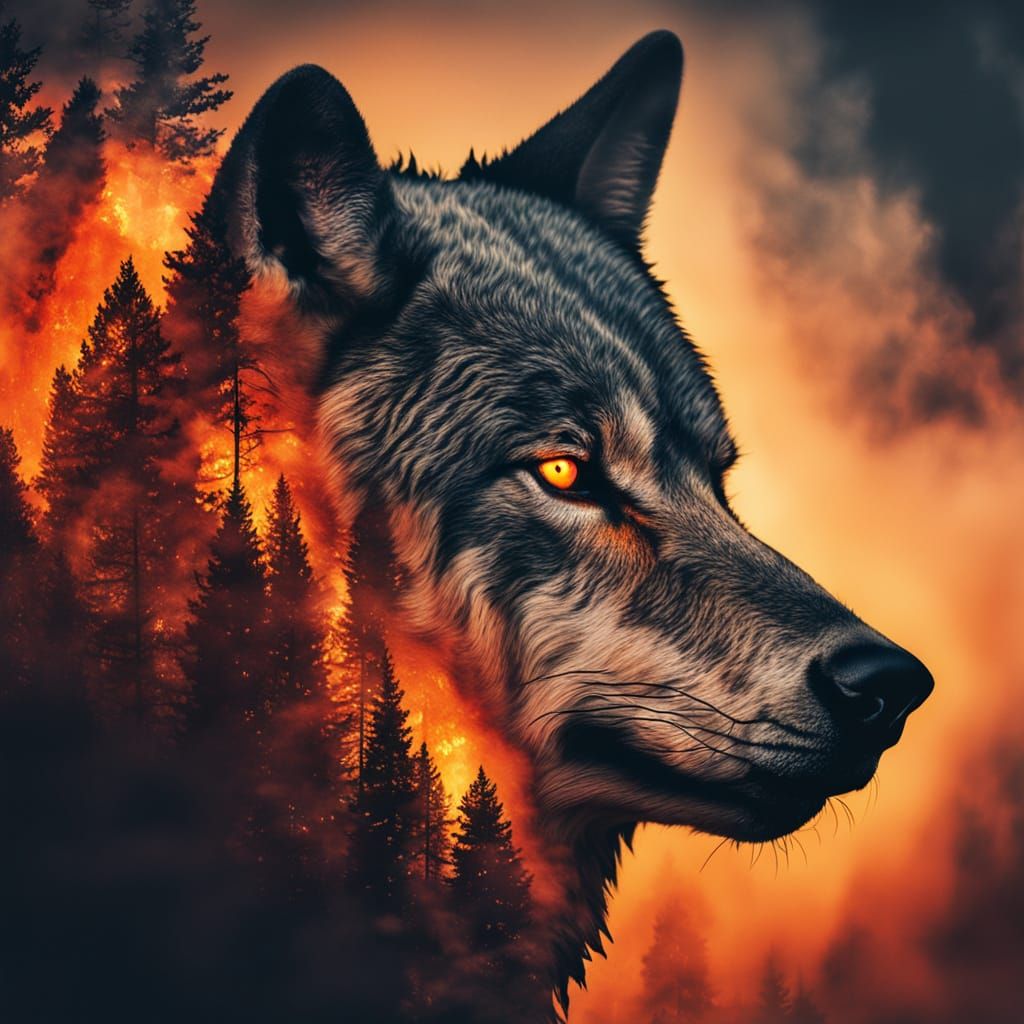 Fire and Wolf are the forest's unpredictable and powerful nature.
