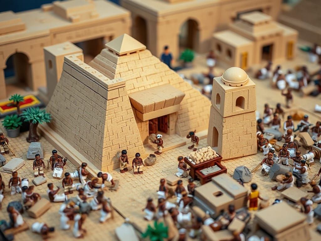 LEGO egyptian pyramids construction project