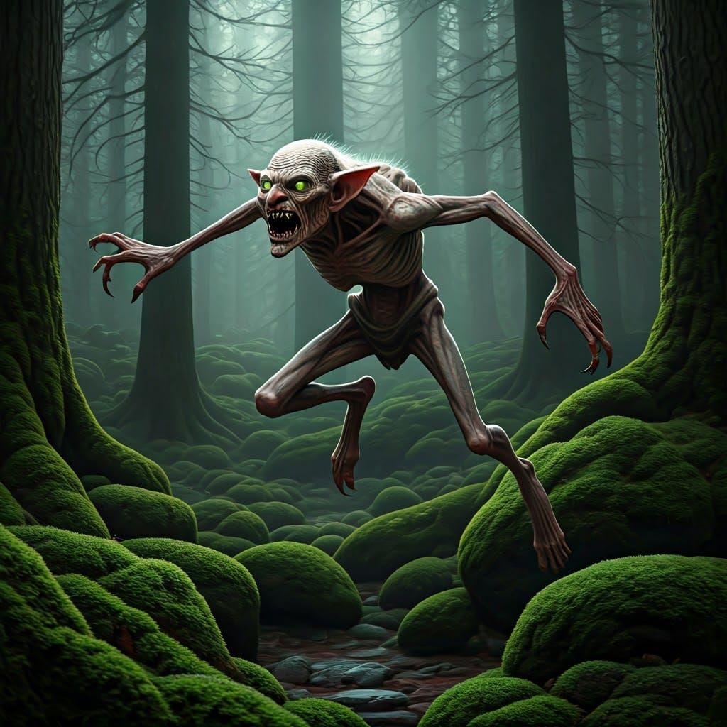 Emaciated Goblin - Gothic Fantasy Goblin Sprinting Through ...