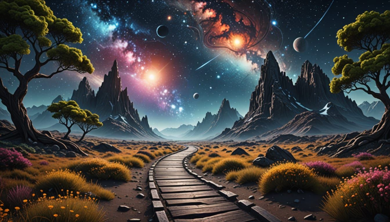 mysterious cosmic pathway, beautiful detailed 8k resolution