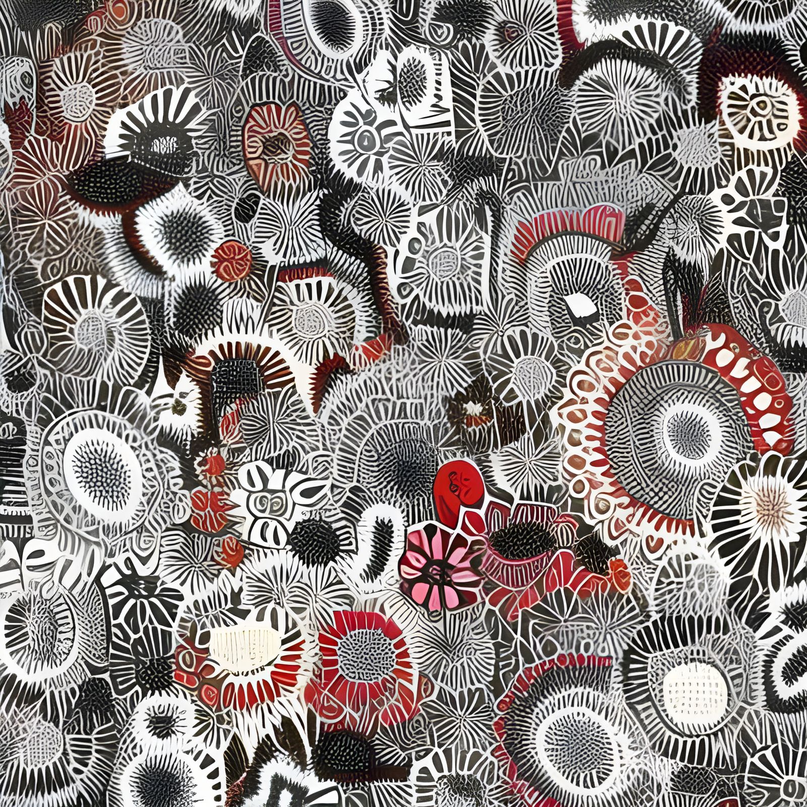 create a random abstract complex collage using recursive art images ...