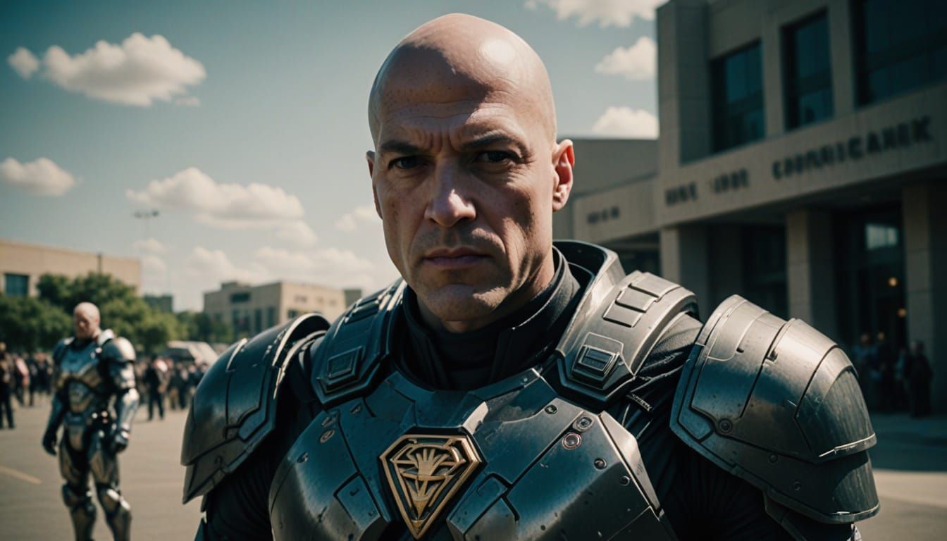 Lex Luthor in Cinematic Lexorian Armor - AI Art