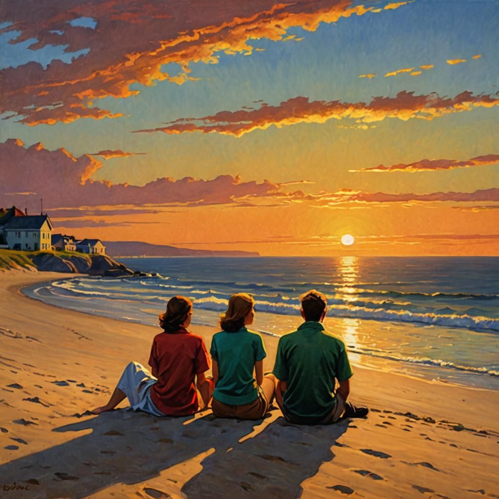 "Last Sunset" (Edward Hopper) - AI Generated Artwork - NightCafe Creator