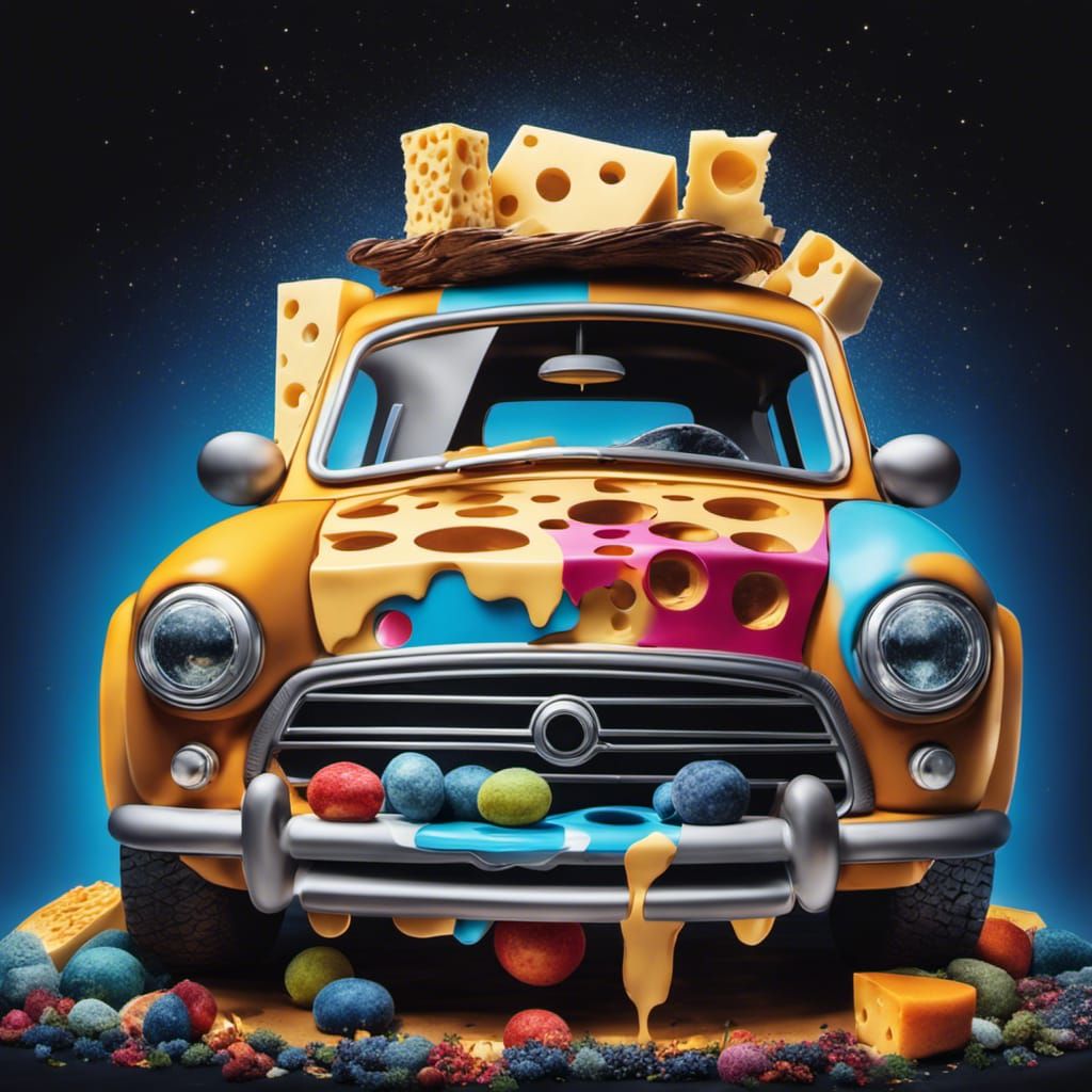 Cheesy Car - AI Generated Artwork - NightCafe Creator
