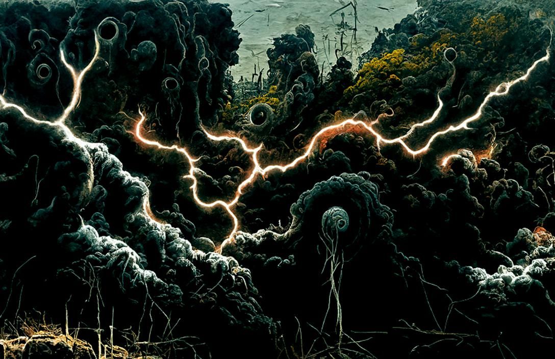 Black lightning - AI Generated Artwork - NightCafe Creator