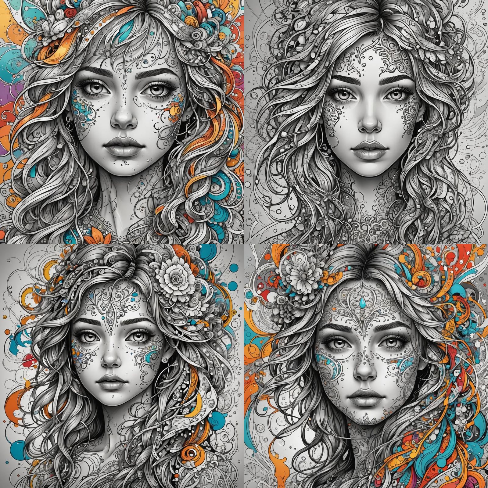 Coloring Me Face - AI Generated Artwork - NightCafe Creator