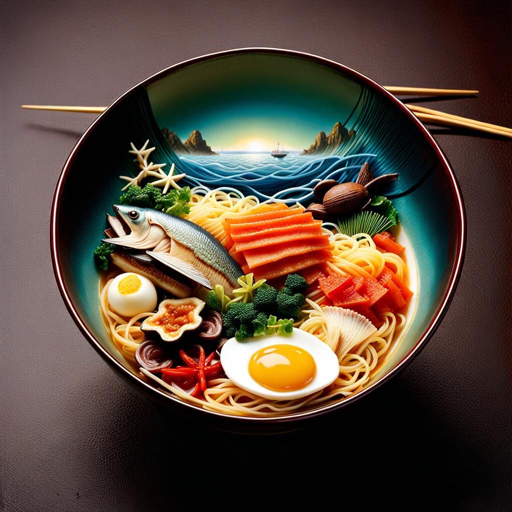 Ocean Ramen - AI Generated Artwork - NightCafe Creator