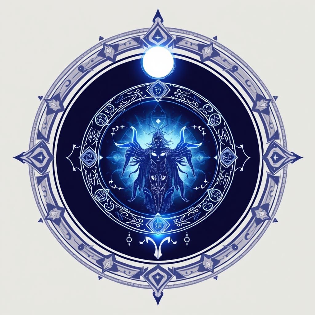 Ethereal Mystical Sigil Logo in Ancient Magical Sc... - AI Art
