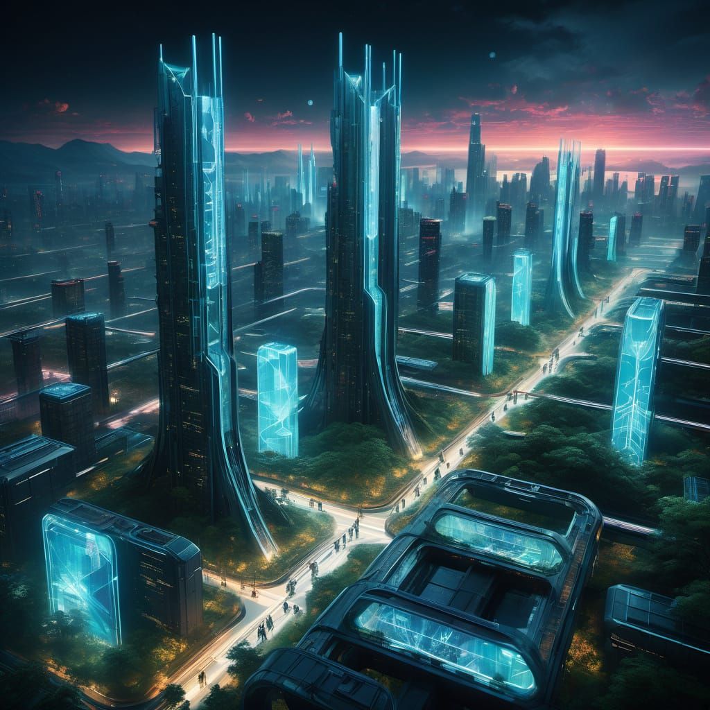 urban megastructure - Cyberpunk Urban Megastructure in Vibr...