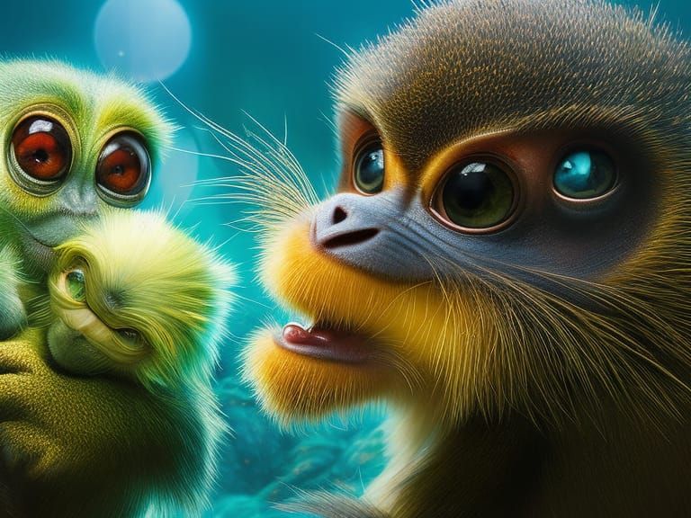 Strange Primates - AI Generated Artwork - NightCafe Creator