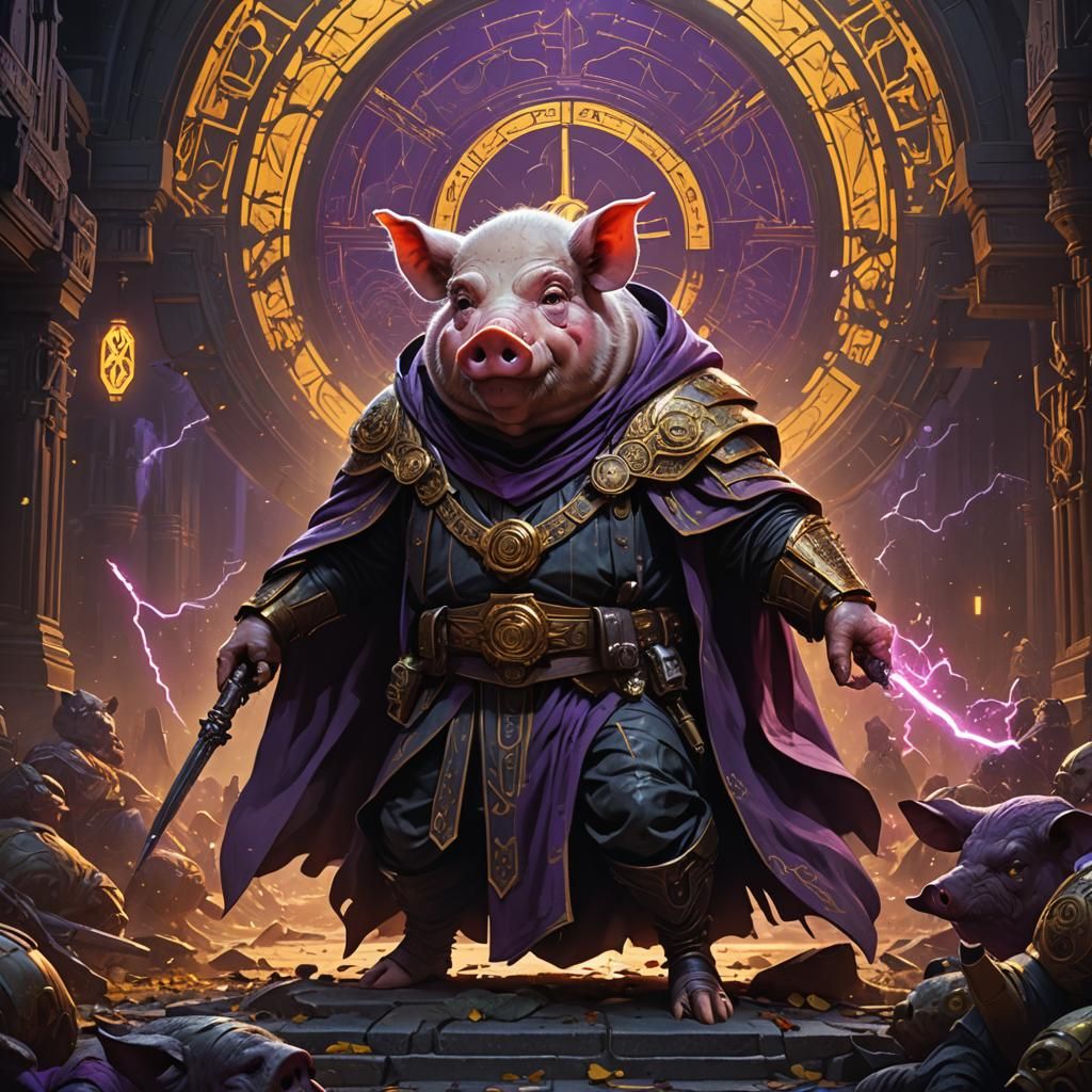 The pig master - AI Generated Artwork - NightCafe Creator