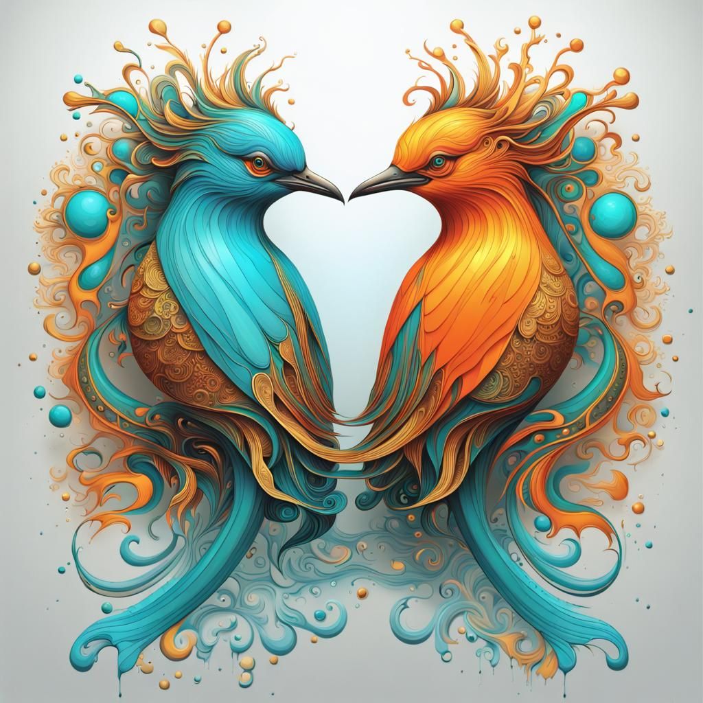 Two birds - AI Generated Artwork - NightCafe Creator