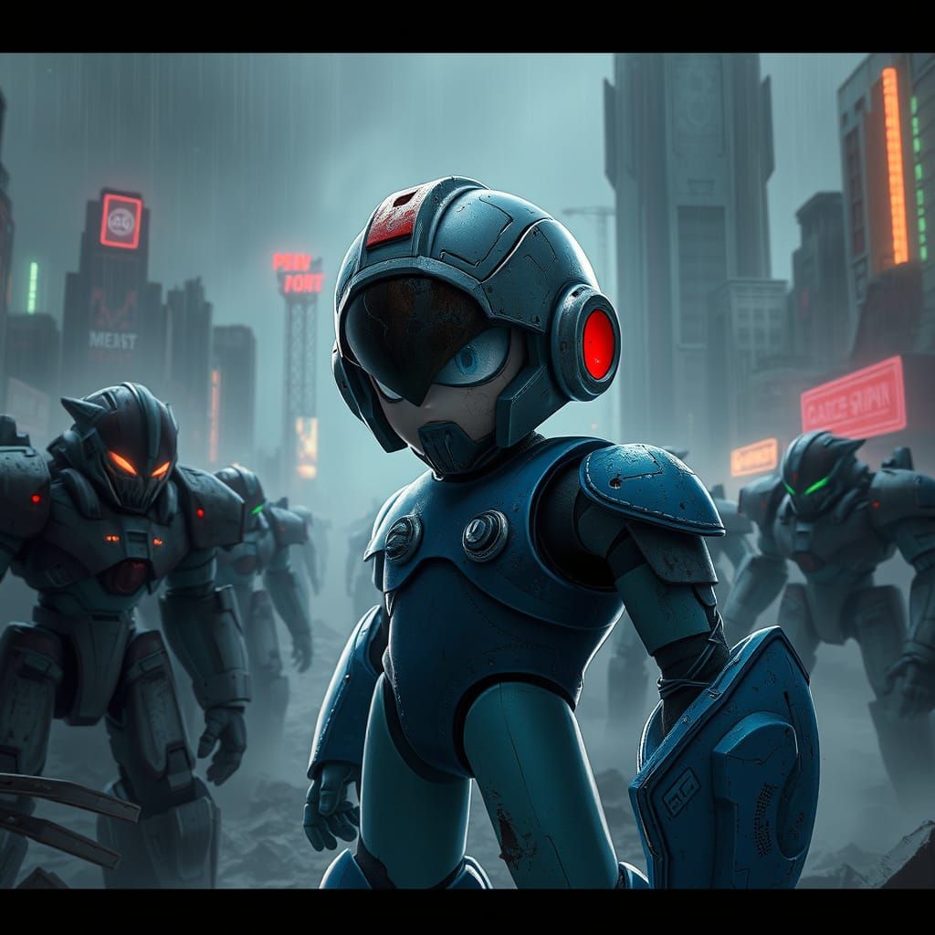 Mega Man: System Failure - Mega Man in Desolate Cyberpunk Ru...