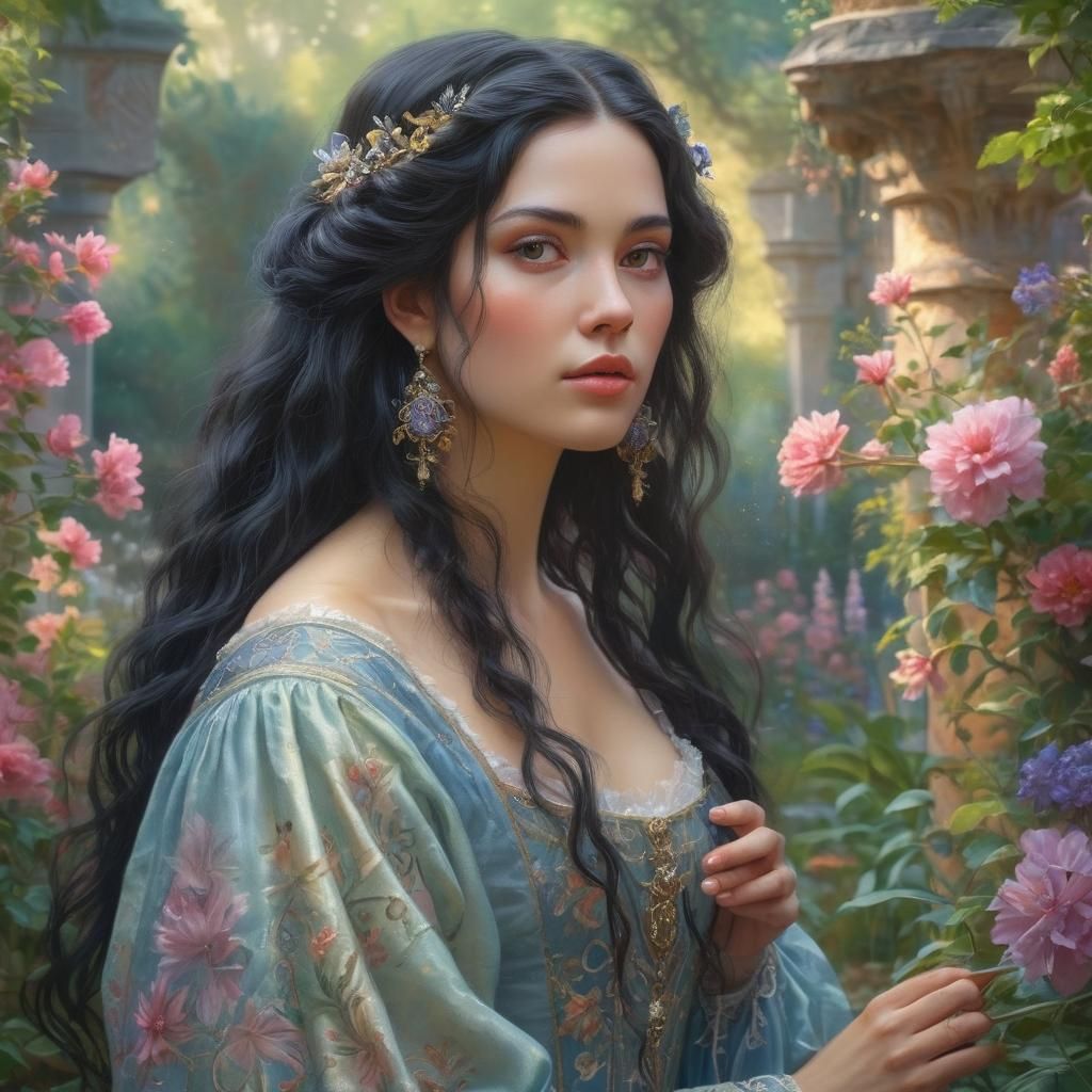 Ethereal Lady Amidst Whispers of Pastel Dreams - AI Art