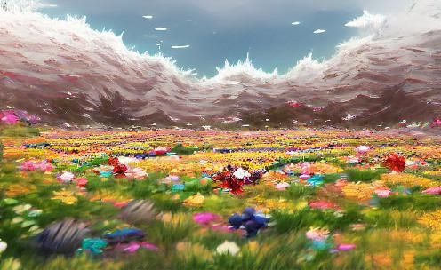 Sea of raging flowers - AI Generated Artwork - NightCafe Creator
