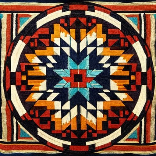 Traditional Native American Weaving Artistry - AI Art