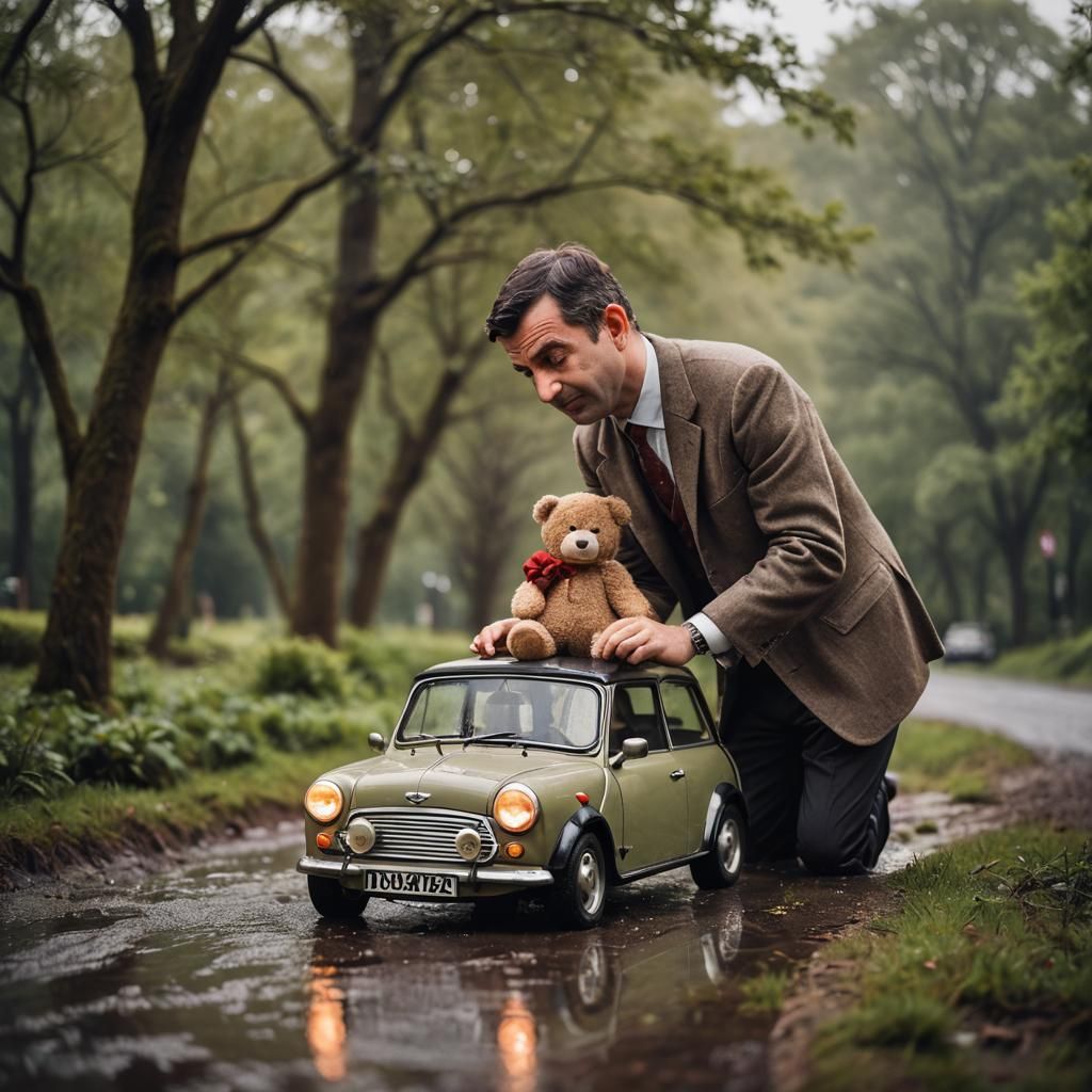 Teddy gets a car - AI Generated Artwork - NightCafe Creator