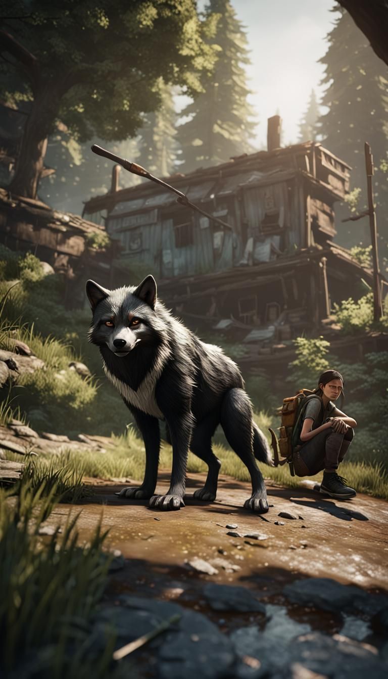 She prefers wolves now - AI Generated Artwork - NightCafe Creator