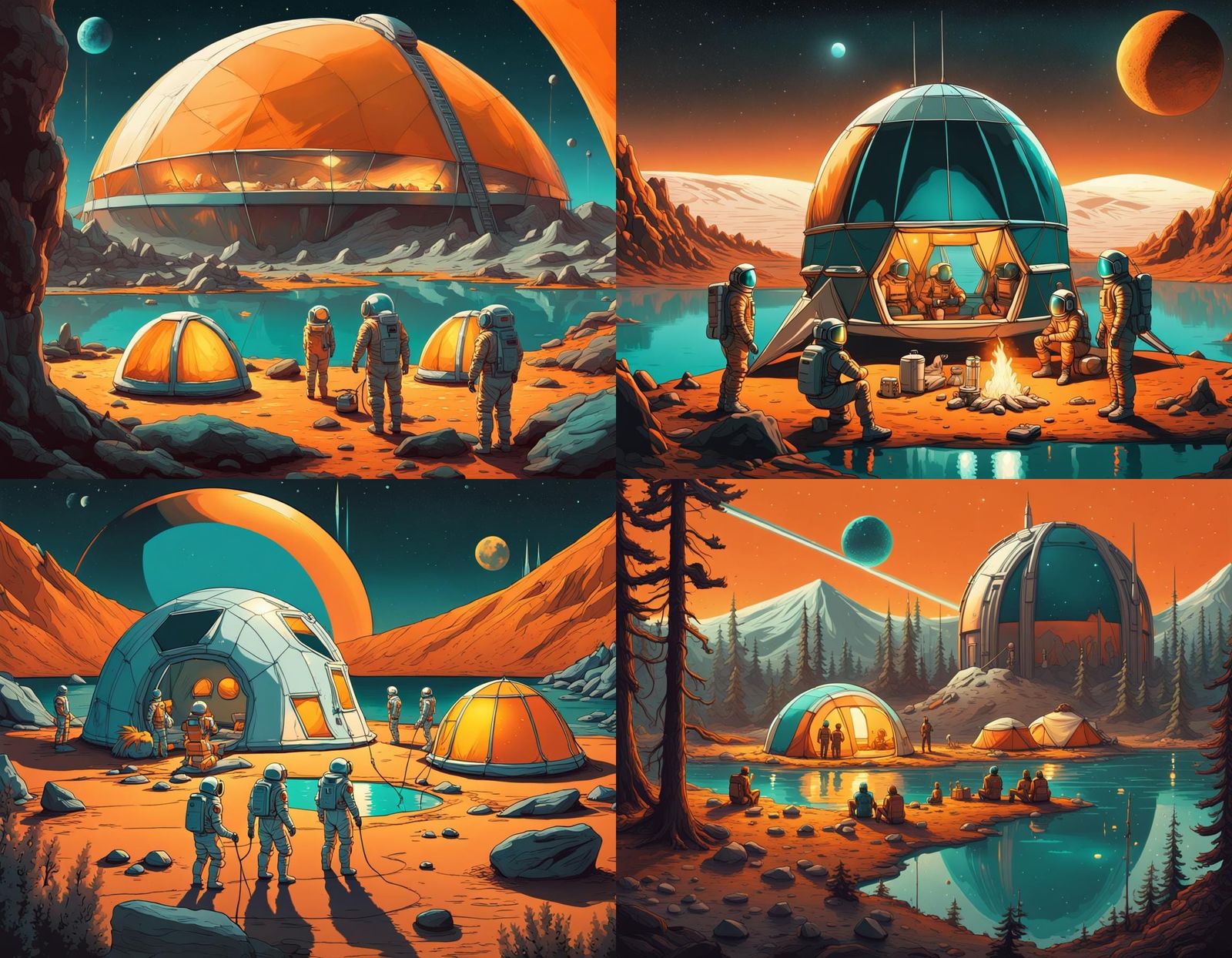 Futuristic camping. - AI Generated Artwork - NightCafe Creator