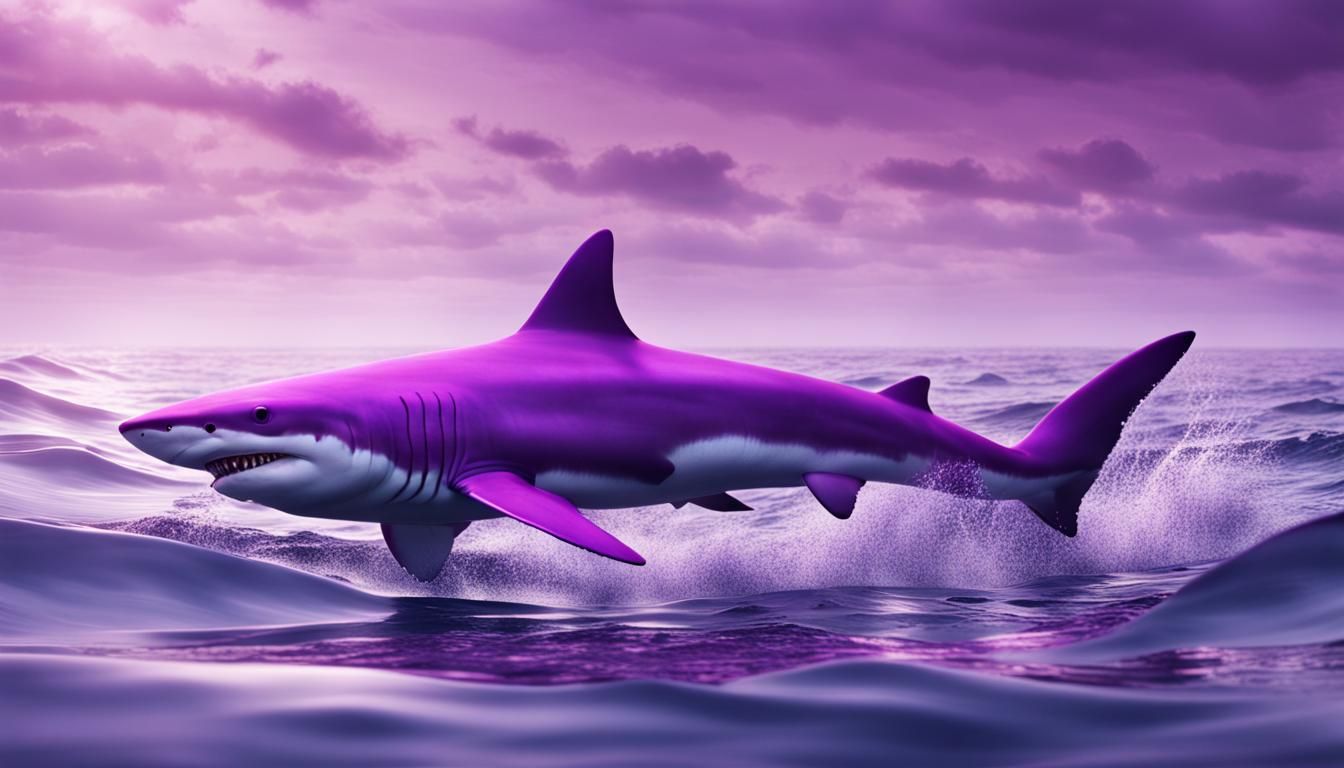 purple shark in the sea - AI Generated Artwork - NightCafe Creator