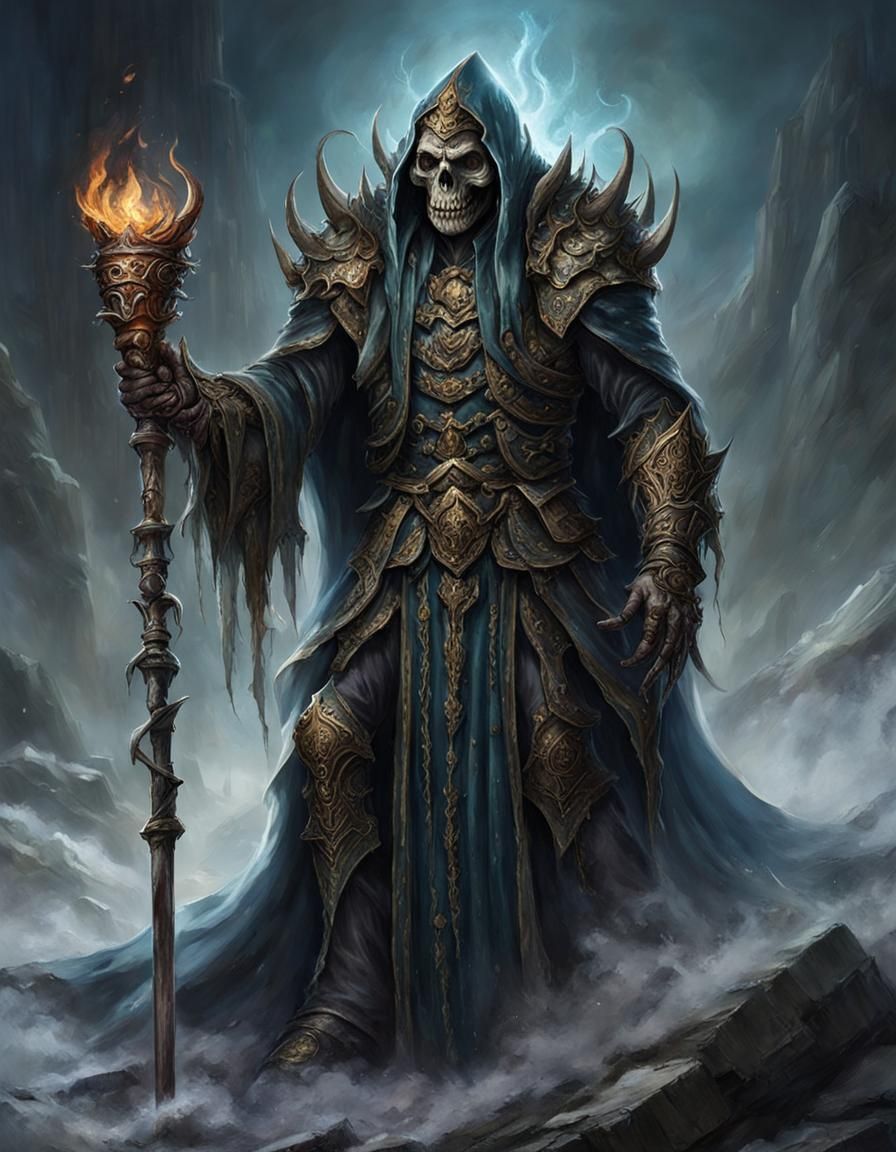 As the fog clears the looming figure of the Lich King becomes clear. He ...