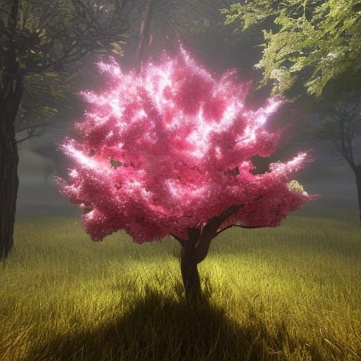 beautiful cherry blush tree - AI Generated Artwork - NightCafe Creator