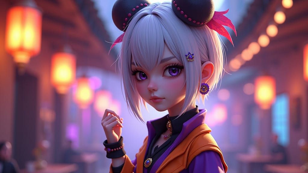 Mystic Tavern Keeper in Vibrant 8K Digital Art - AI Art