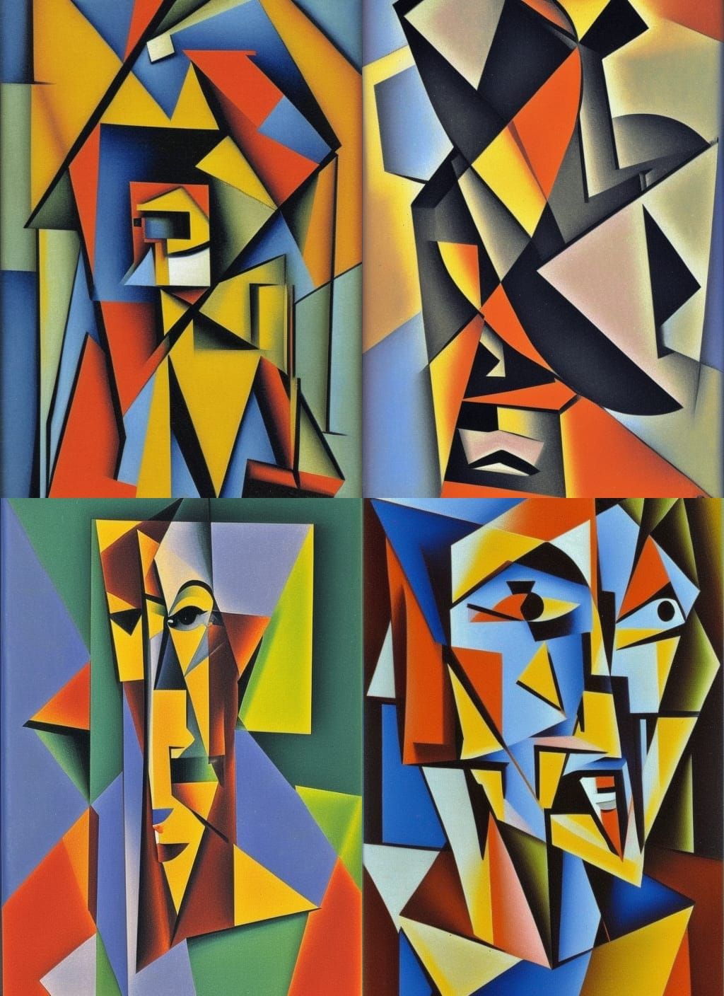 a love cubist portrait of a character, cubism - AI Generated Artwork ...