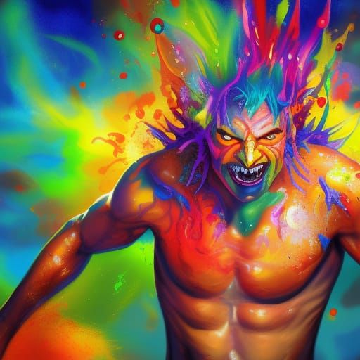 Rainbow Hell - AI Generated Artwork - NightCafe Creator