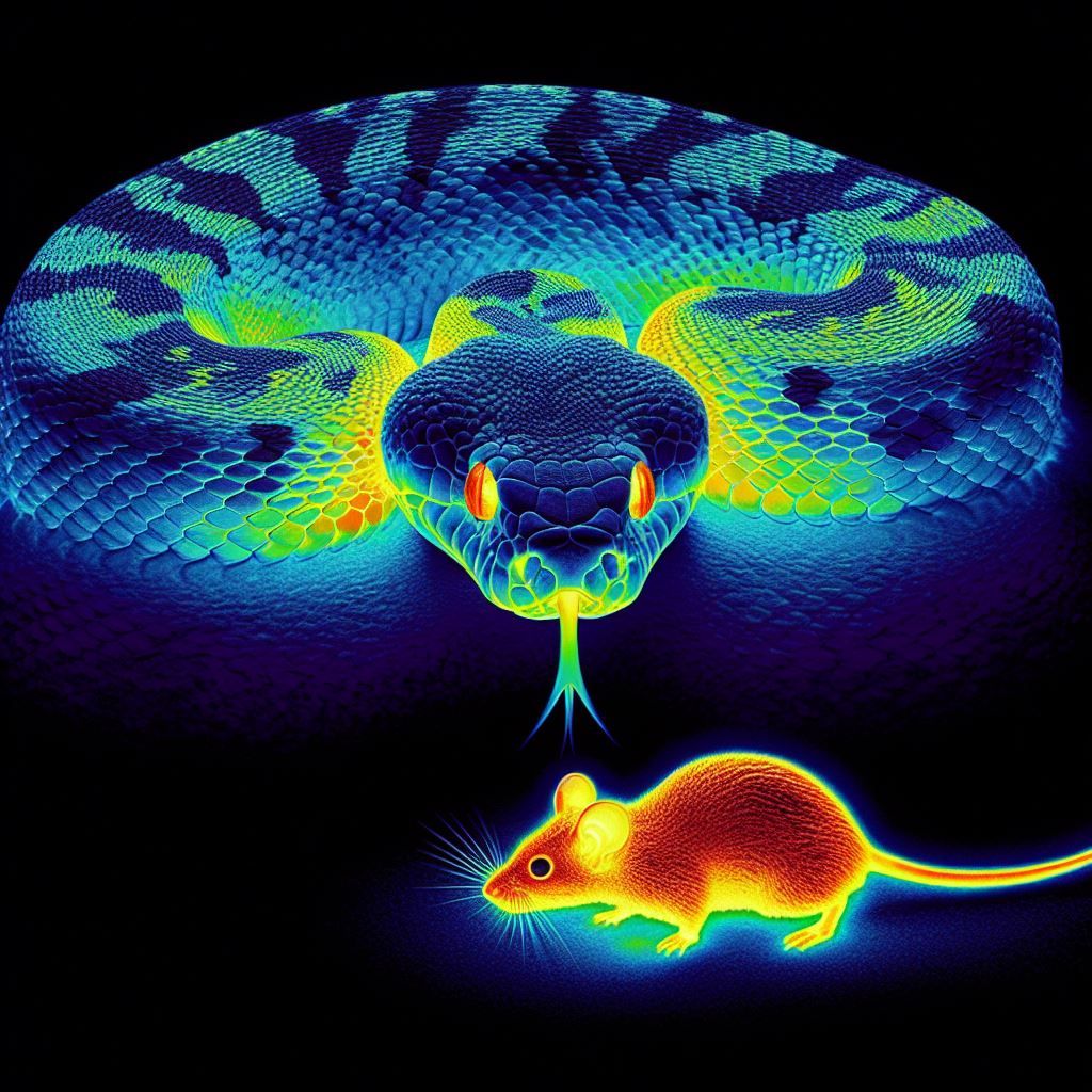 Infrared vision of a snake - AI Generated Artwork - NightCafe Creator