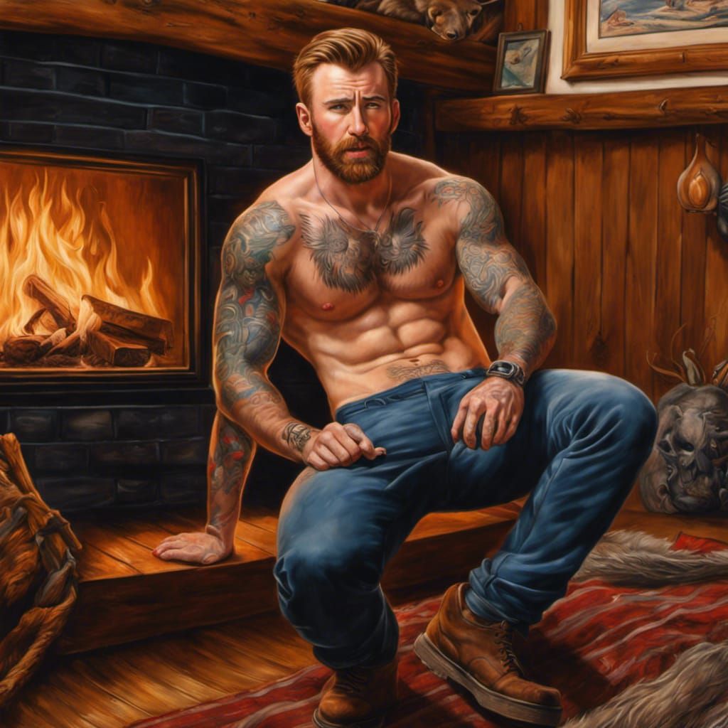 tattooed chris evans - AI Generated Artwork - NightCafe Creator