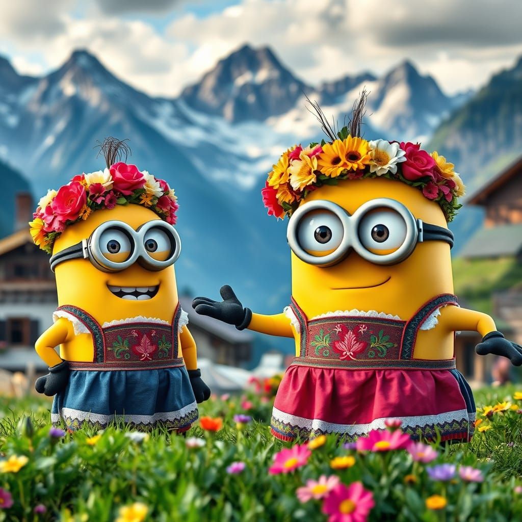 Minions @ Bavaria - Minions in Traditional Bavarian Dirndls...