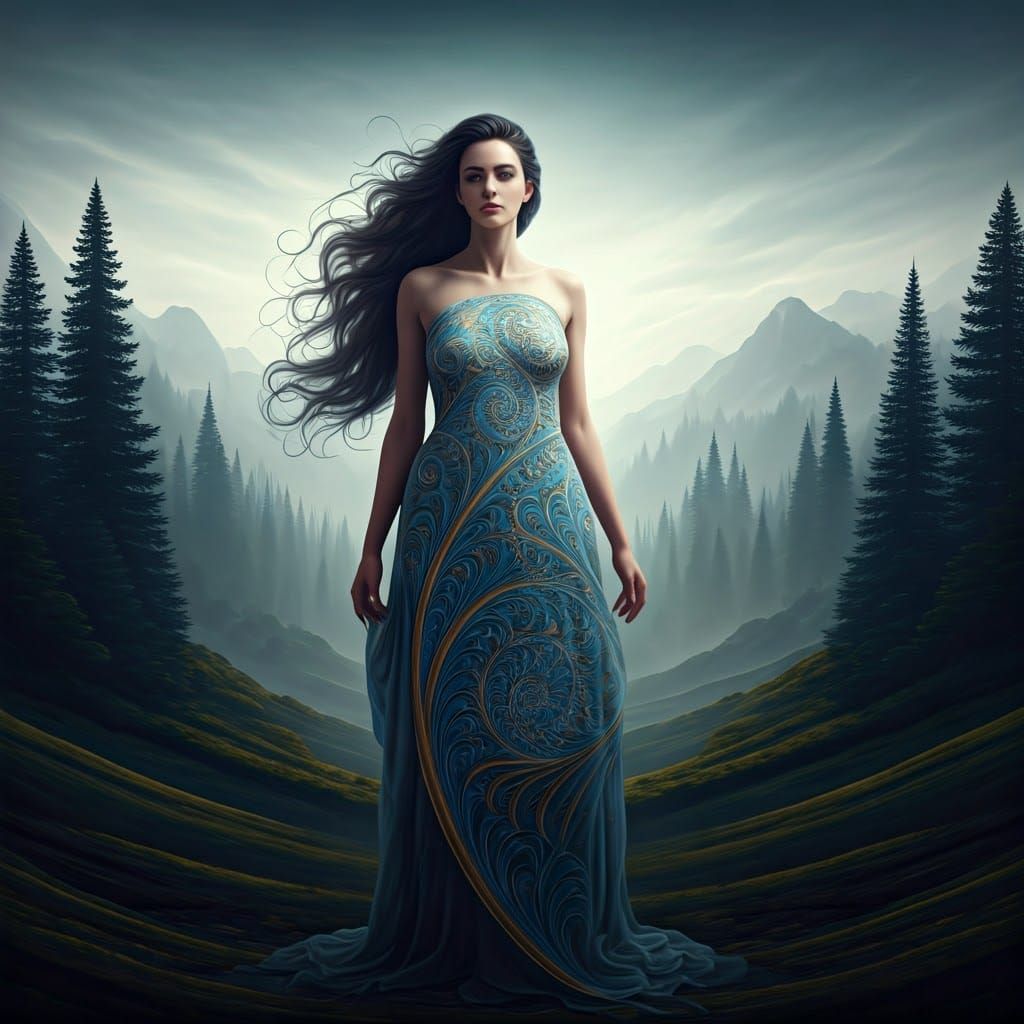 Fibonacci pattern and landscape - Fibonacci pattern and lan...