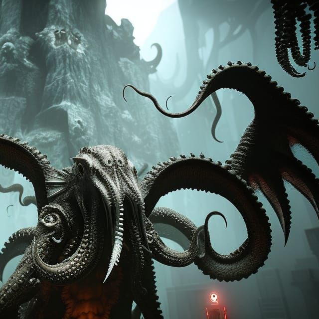 Cthulhu,The Demonic Squid.. - AI Generated Artwork - NightCafe Creator
