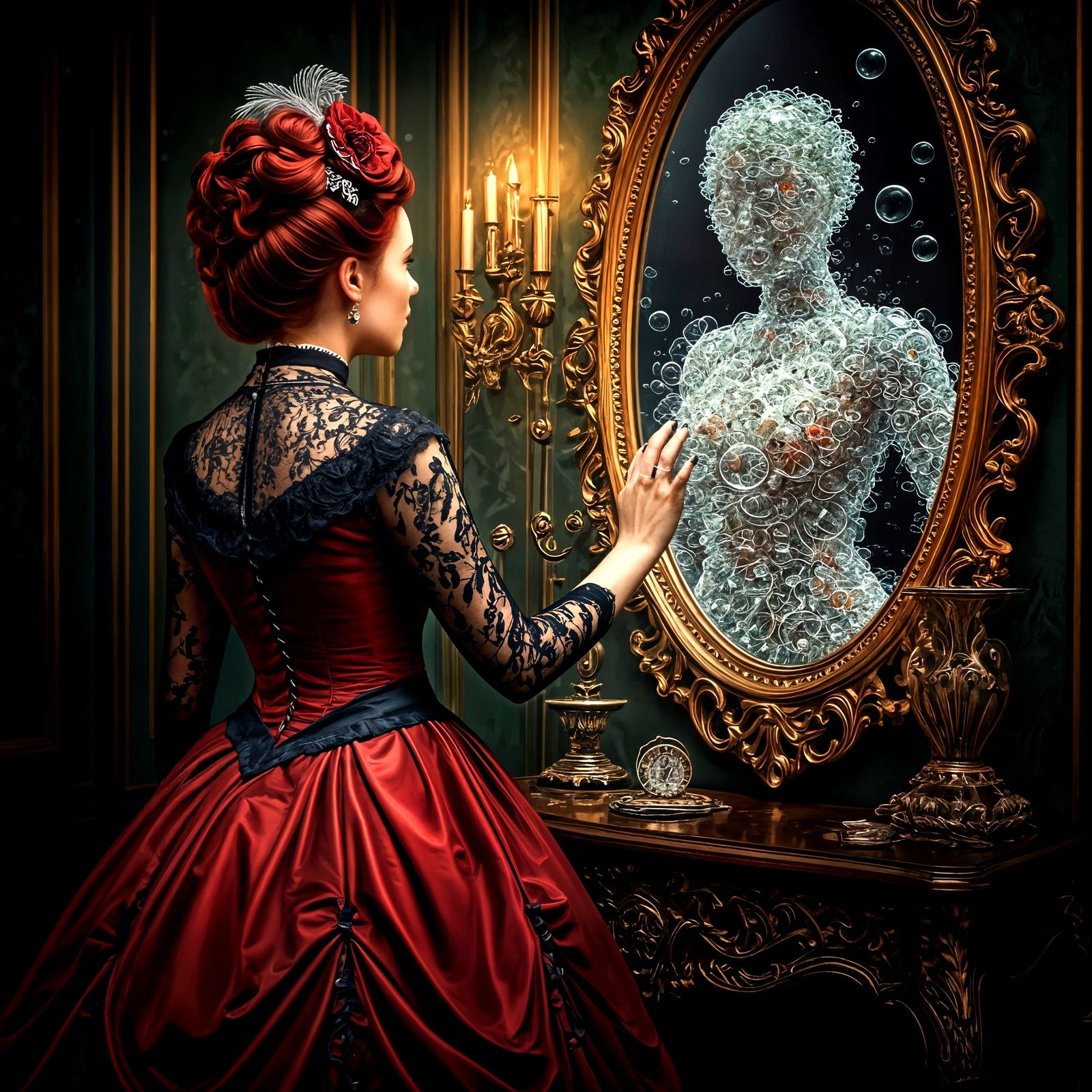 Otherworld Bubble Reflection - Bubble Reflection: Woman in V...